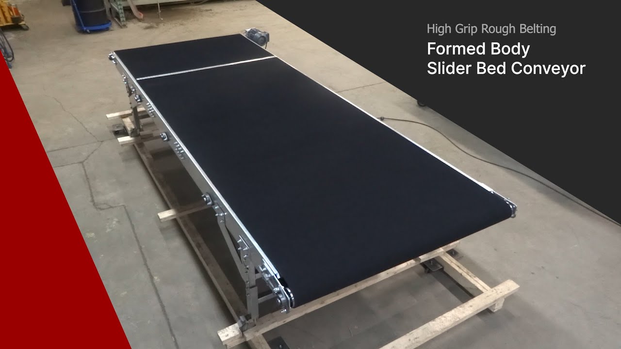 Formed Body Slider Bed Conveyor with Rough Belt Showcase - Royal Conveyor Solutions - YouTube
