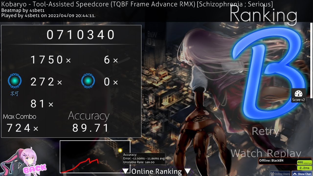 [osu!taiko] Tool-Assisted Speedcore (TQBF Frame Advance RMX ...