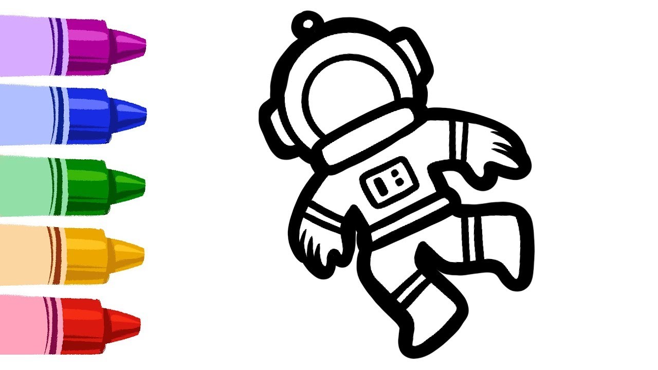 Astronaut drawing, painting and colouring for kids, toodles ideas for ...