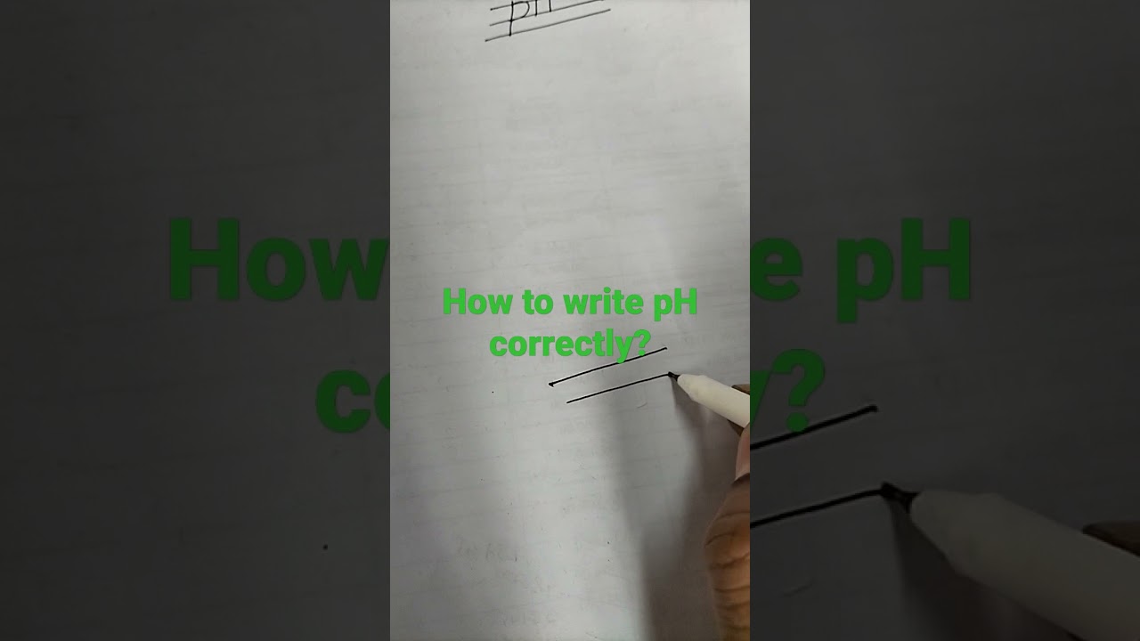How to write pH correctly #shorts - YouTube
