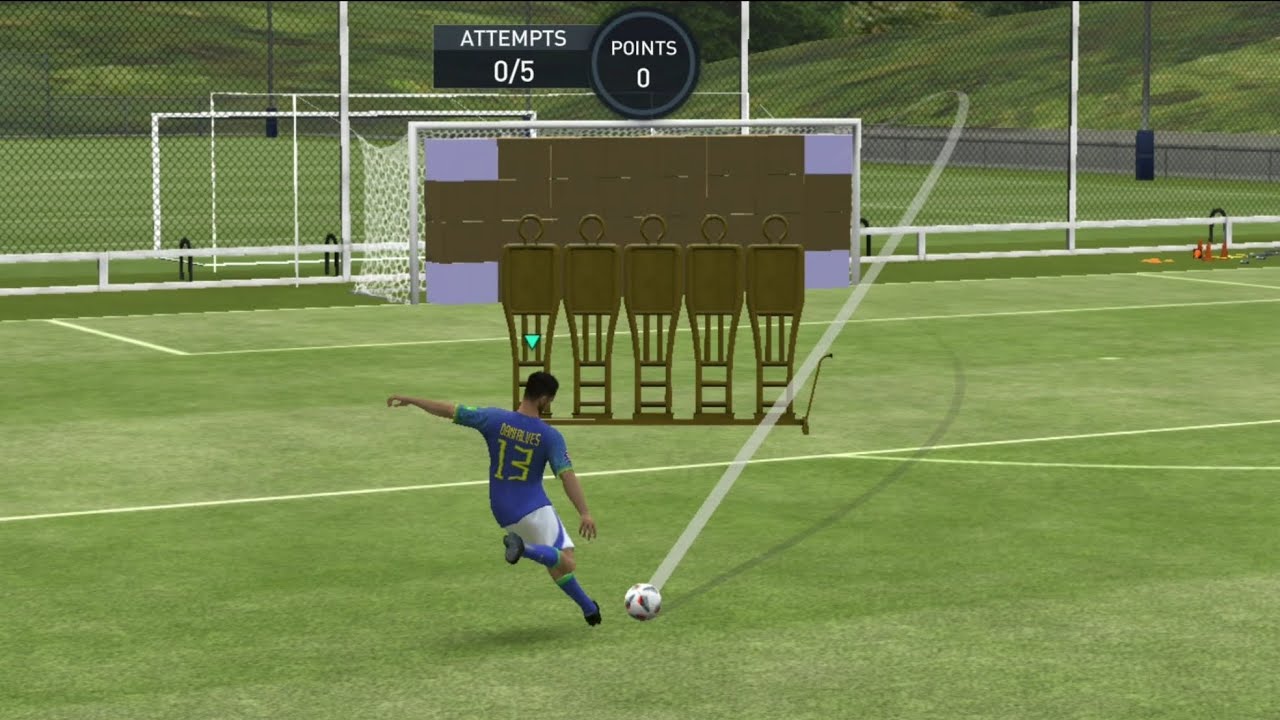 Curve shot tutorial in fifa mobile - YouTube