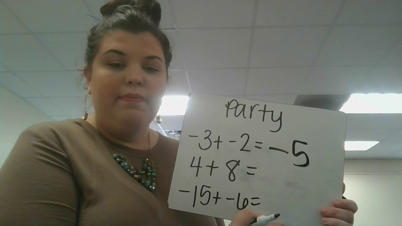 Adding Integers using Party or War - YouTube