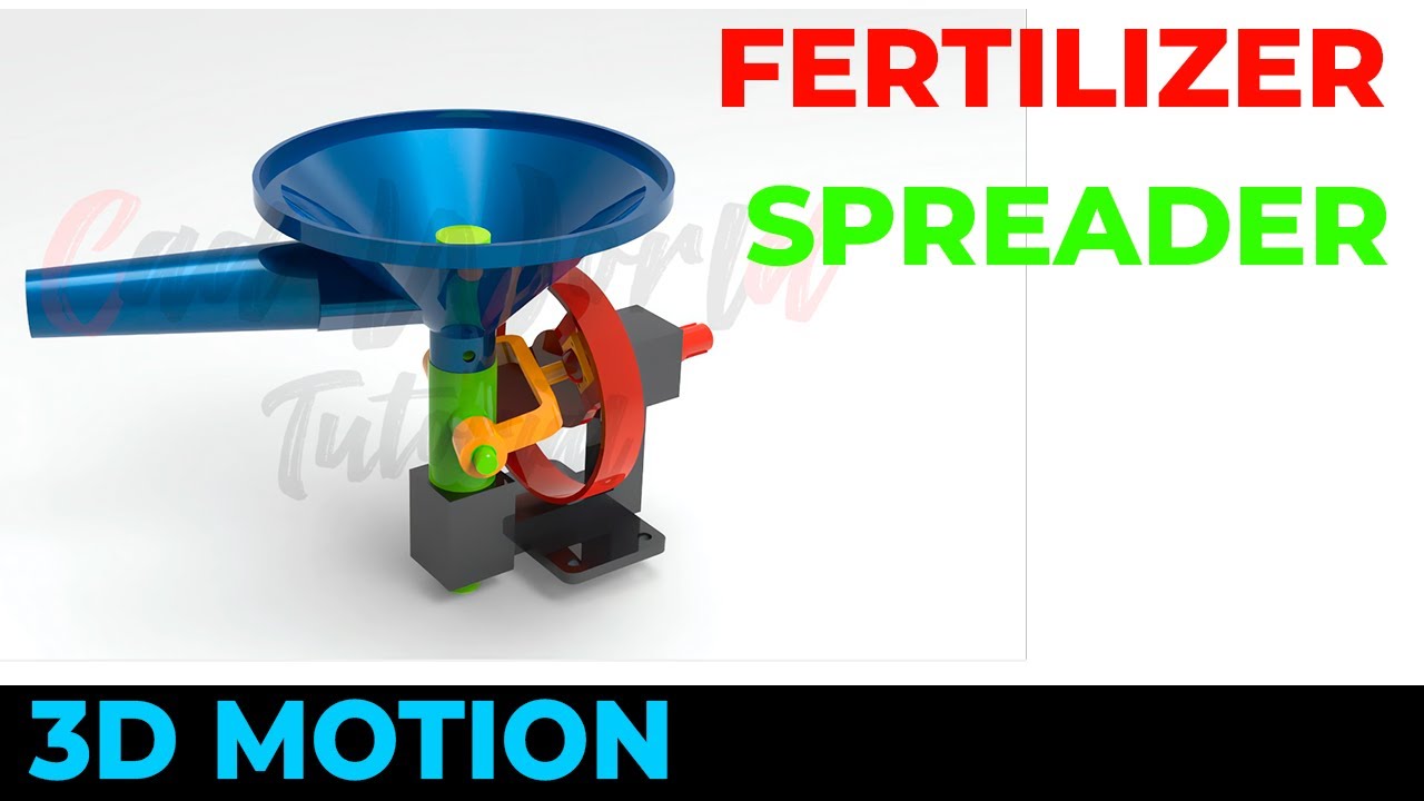 Fertilizer Spreader Motion #cad #fusion360 #solidworks #mechanism # ...