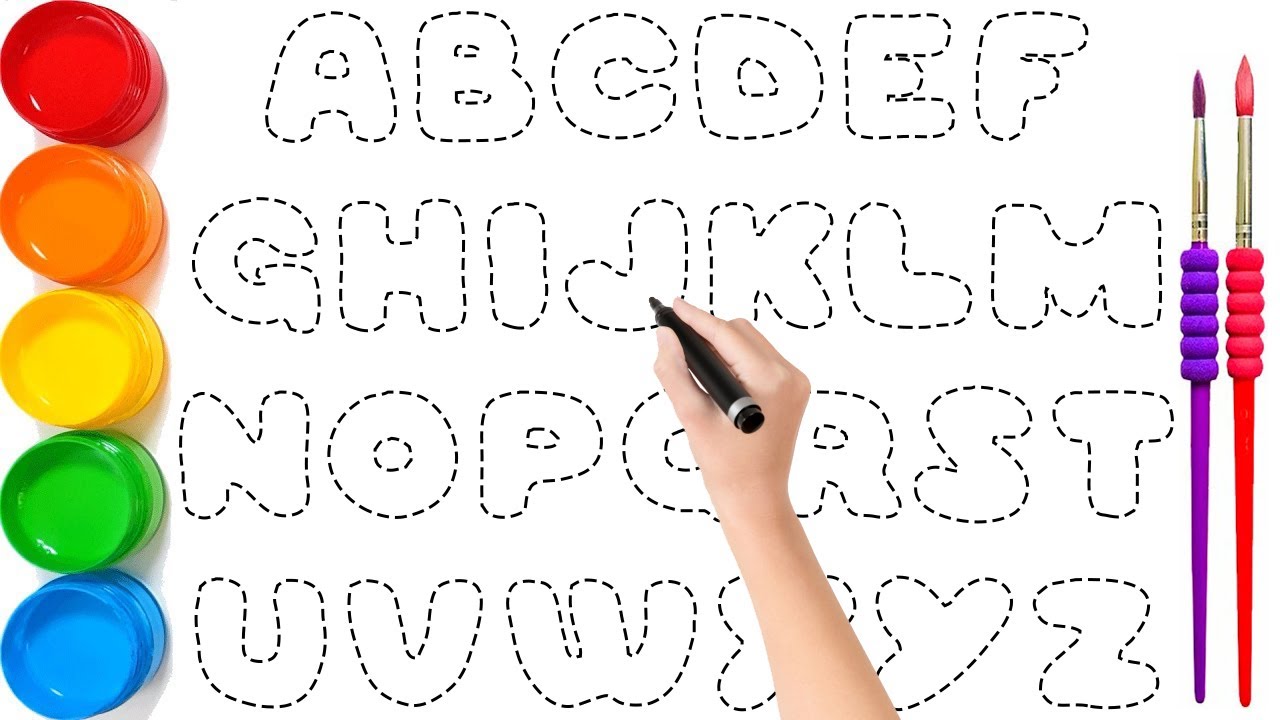 Phonics Song // How to Draw and Paint Alphabet Step by Step // ABC Drawing Tutorial // KS ART ...