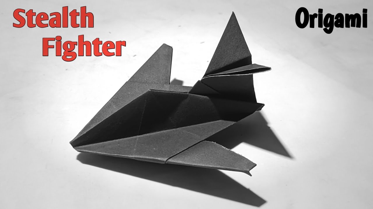 How to Make a cool origami stealth fighter with Paper | Origami stealth ...
