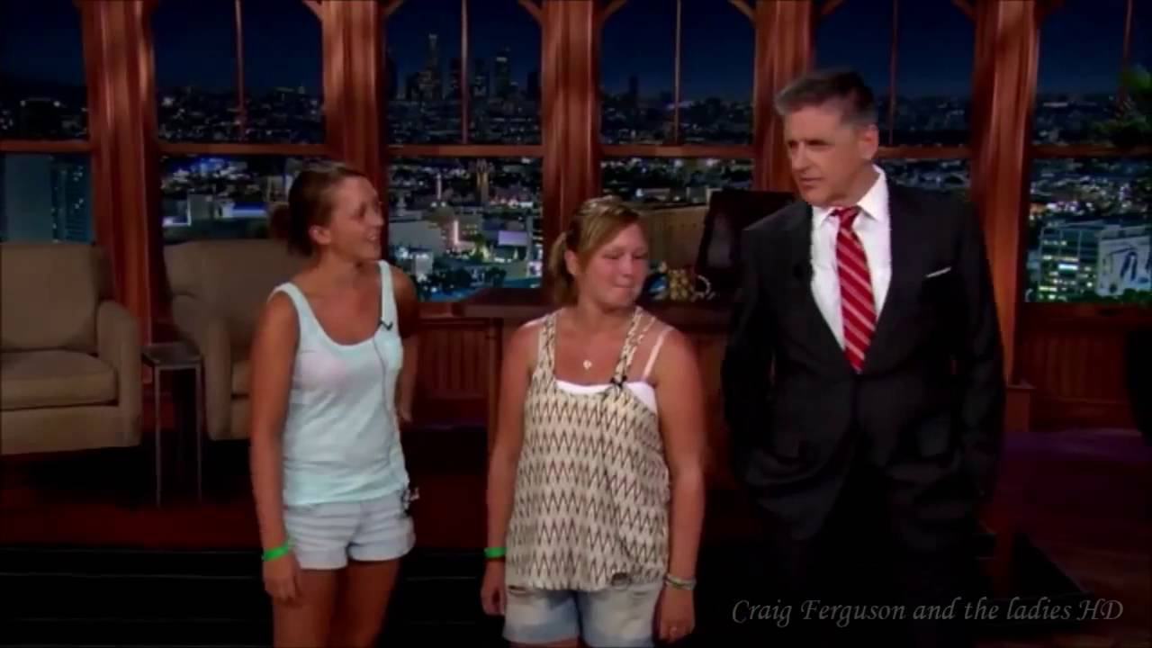 Two Scottish girls visit the show again Craig Ferguson and the ladies ...