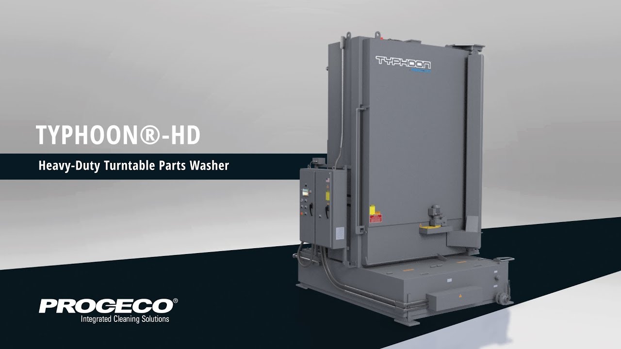 TYPHOON®-HD | Heavy-Duty Turntable Parts Washer - YouTube