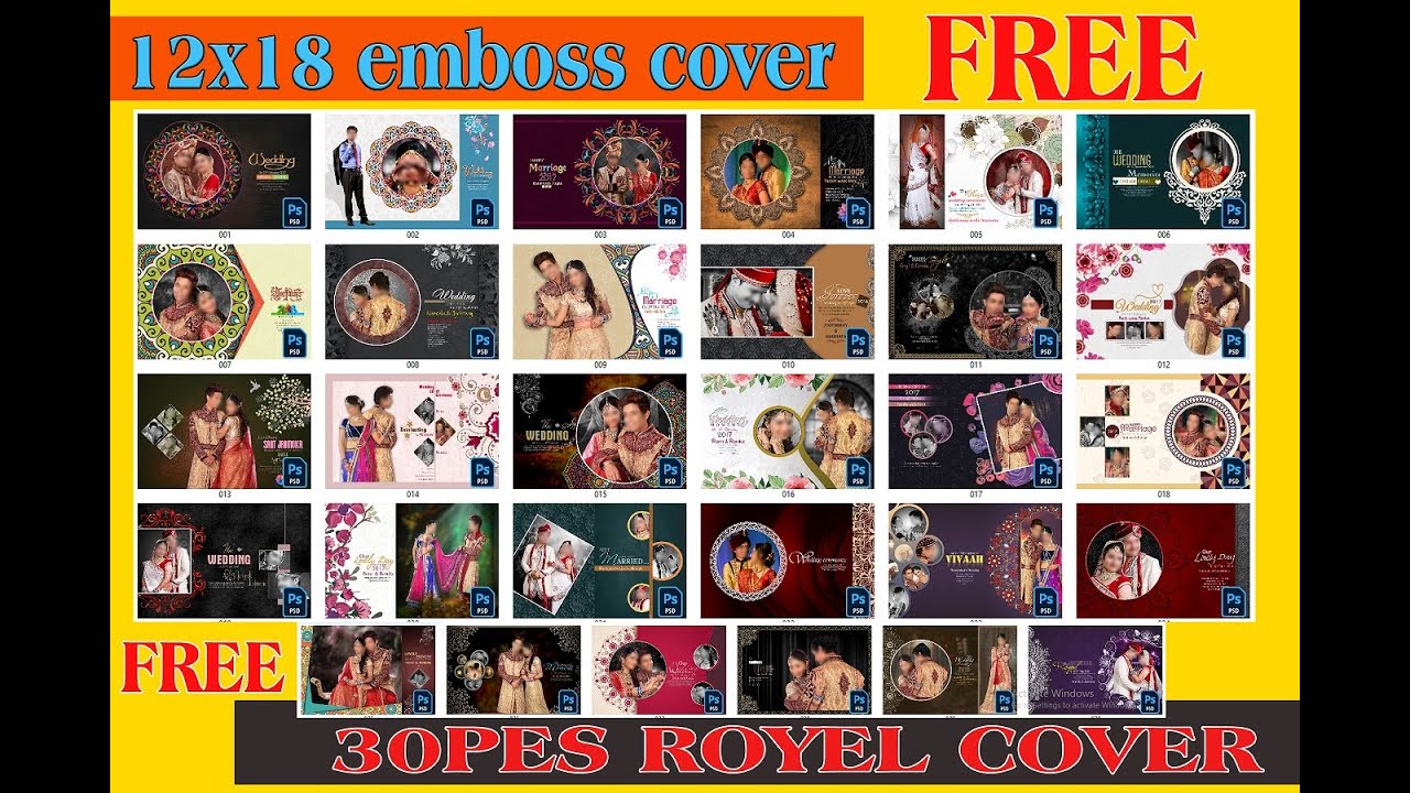 FREE DOWNLOAD 12x18 ALBUM ROYAL EMBOSS COVER ||ALBUM DESIGN IN 2024 ...
