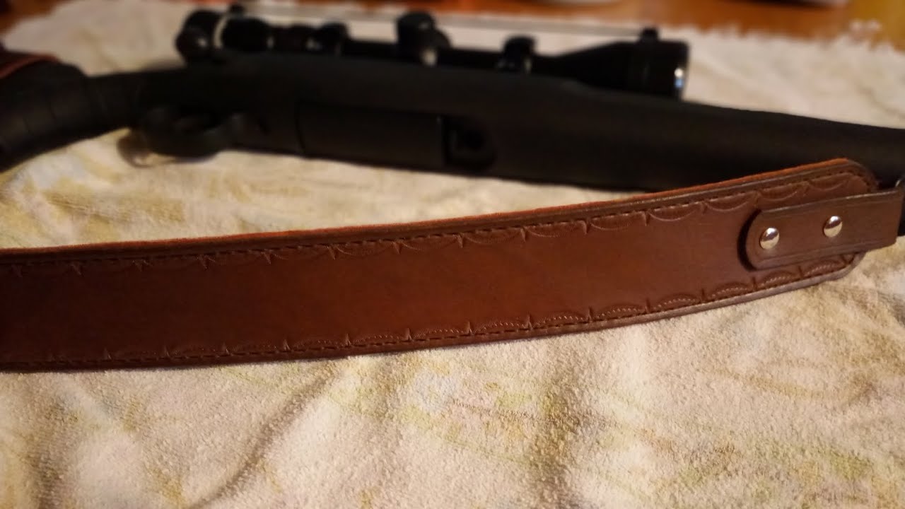 How to make a Padded Leather Rifle Sling Part 2 - YouTube