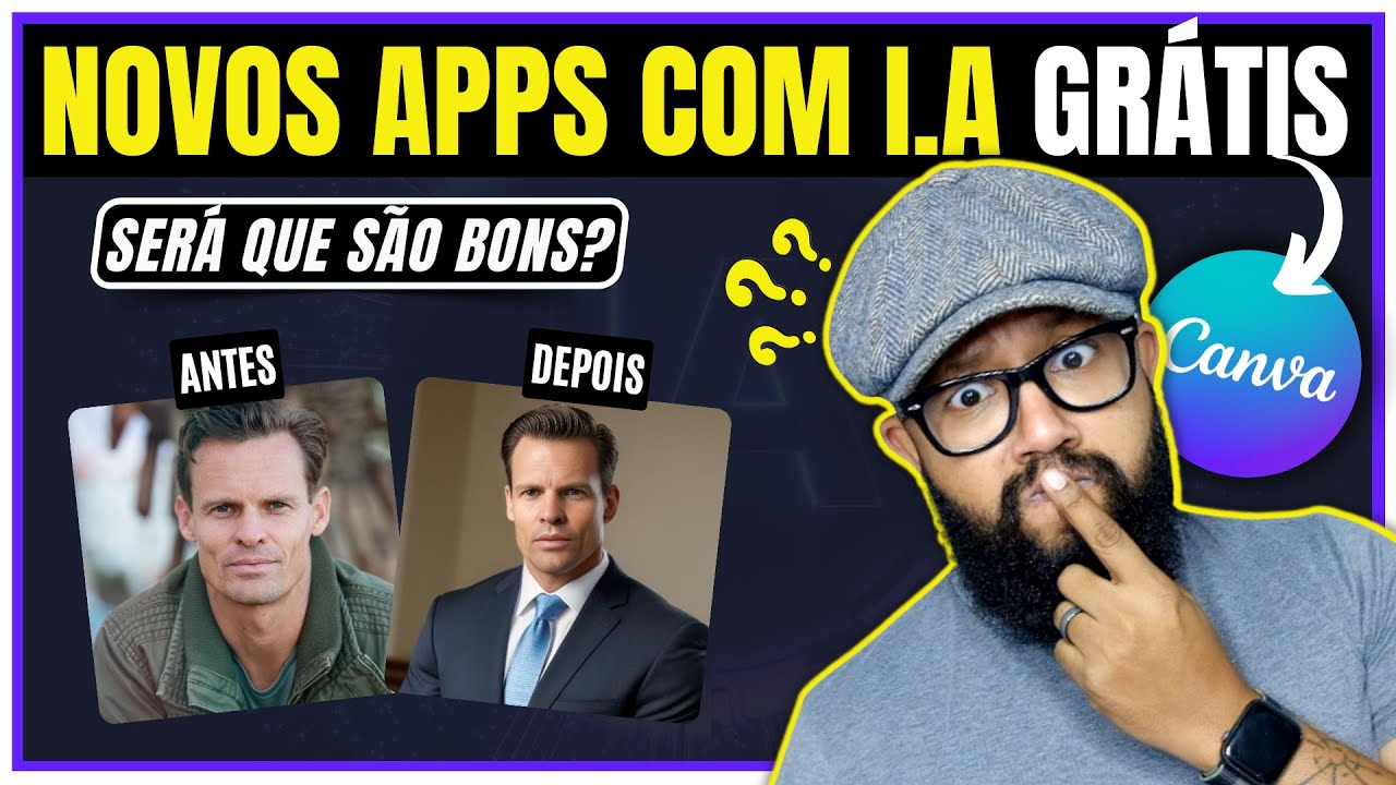 NOVOS APPS Canva com I.A Grátis - Testei será que são bons? [ASSISTA ...