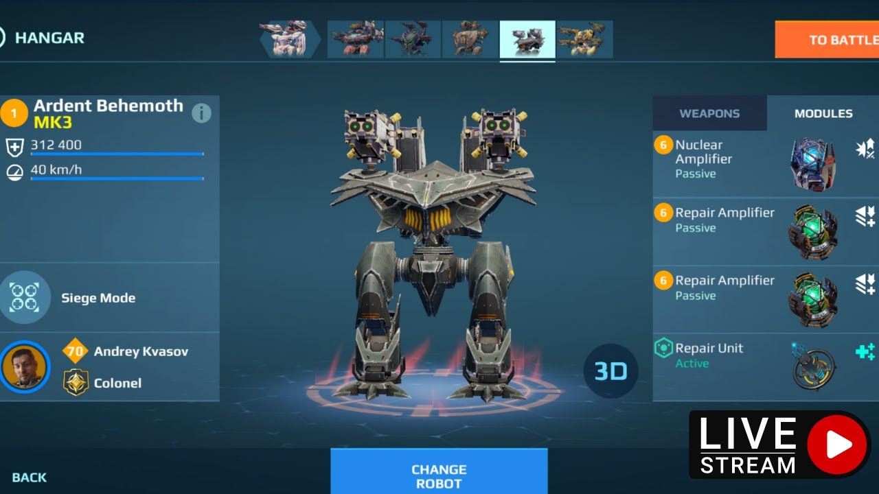 WAR ROBOTS LIVE STREAM MK3 DECAY BEHEMOTH IS SO POWERFUL #warrobots ...