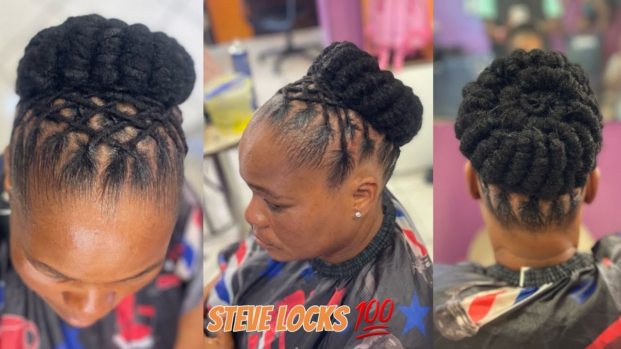 pin curl loc bun tutorial #subscribe - YouTube