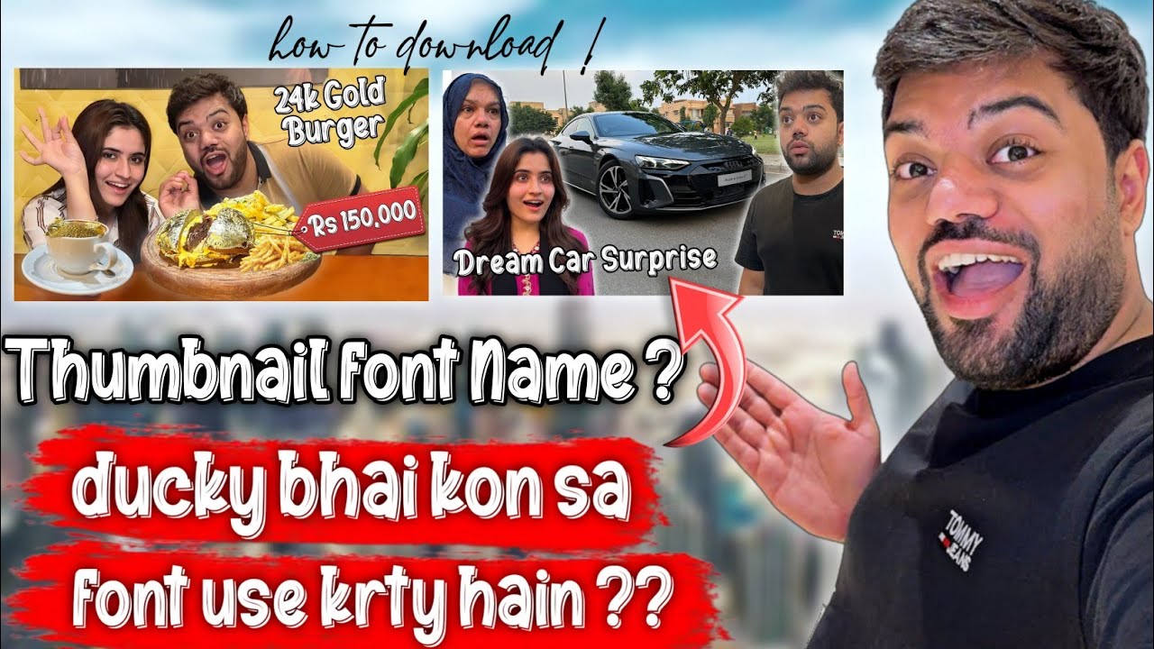 ducky bhai thumbnail font | @DuckyBhai thumbnail secrets - YouTube