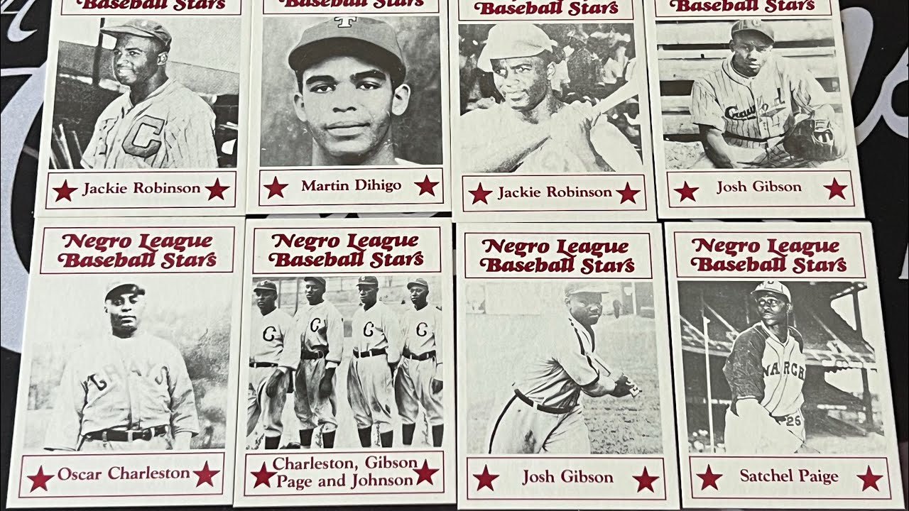 Negro League Baseball Stars set - 86’ Frisch Gibson Paige Jackie - YouTube