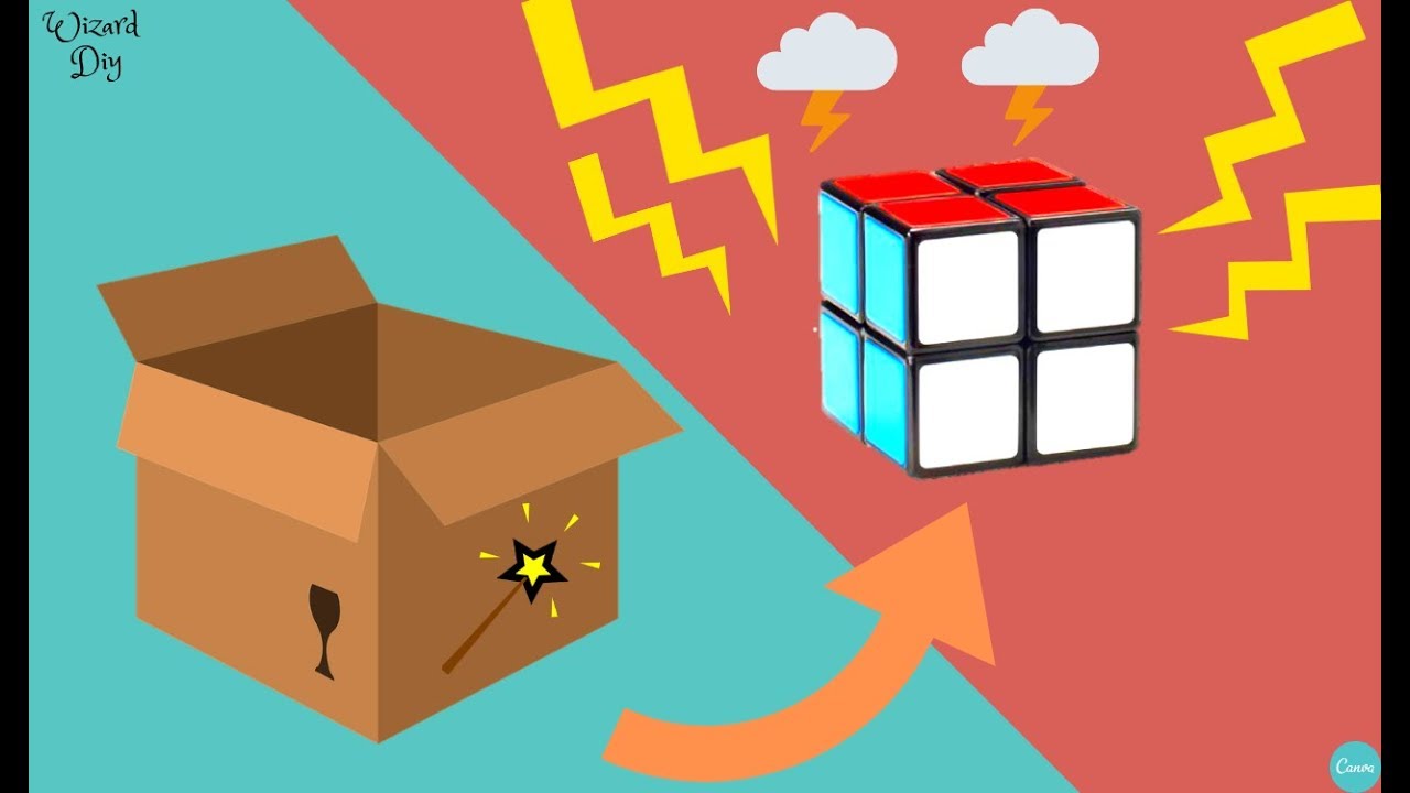 HOW TO MAKE A CARBOARD RUBIKS CUBE - KIDS DIY - YouTube