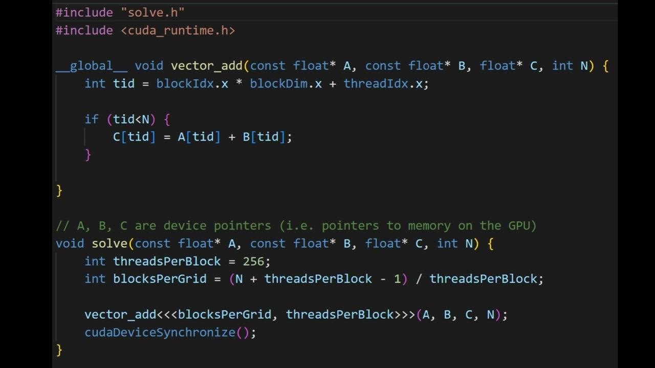 GPU Vector Addition in CUDA - YouTube