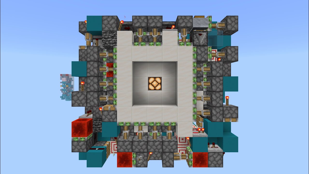 Smallest Non-Seamless 5x5 Funnel Lamp Door - 330 Blocks [MCBE] - YouTube