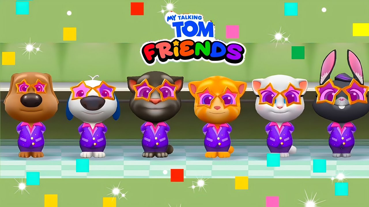 Purple Sparkly Suit Unlocked 😍🔓 - My Talking Tom Friends Looking ...