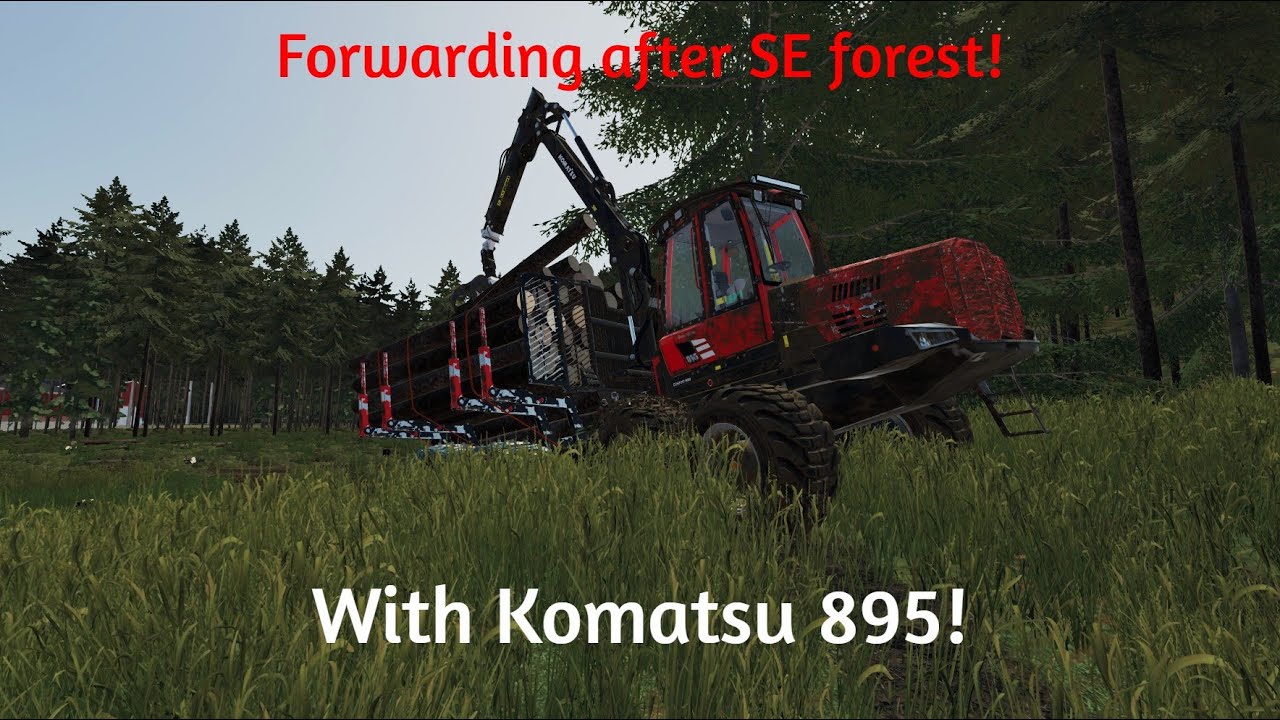 FS22 Forwarding after SE forest on Holmåkra with Komatsu 895! - YouTube