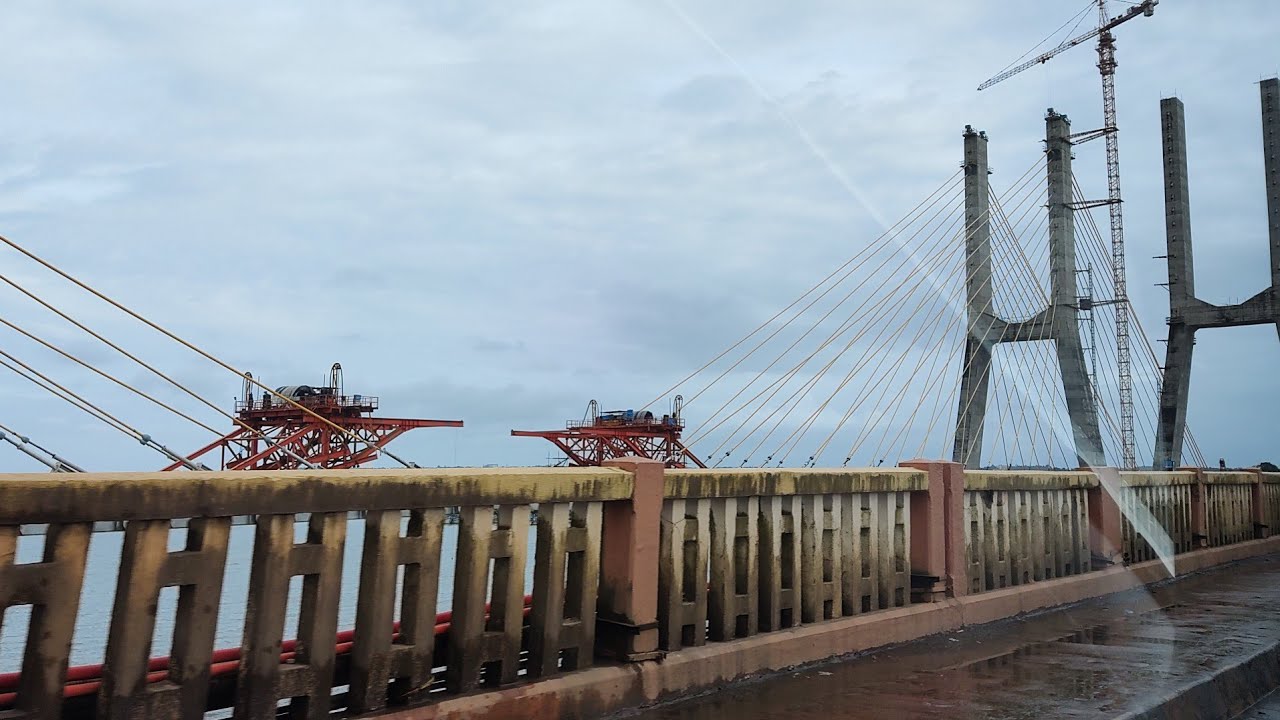 New Zuari bridge Goa 21st August 2022 - YouTube