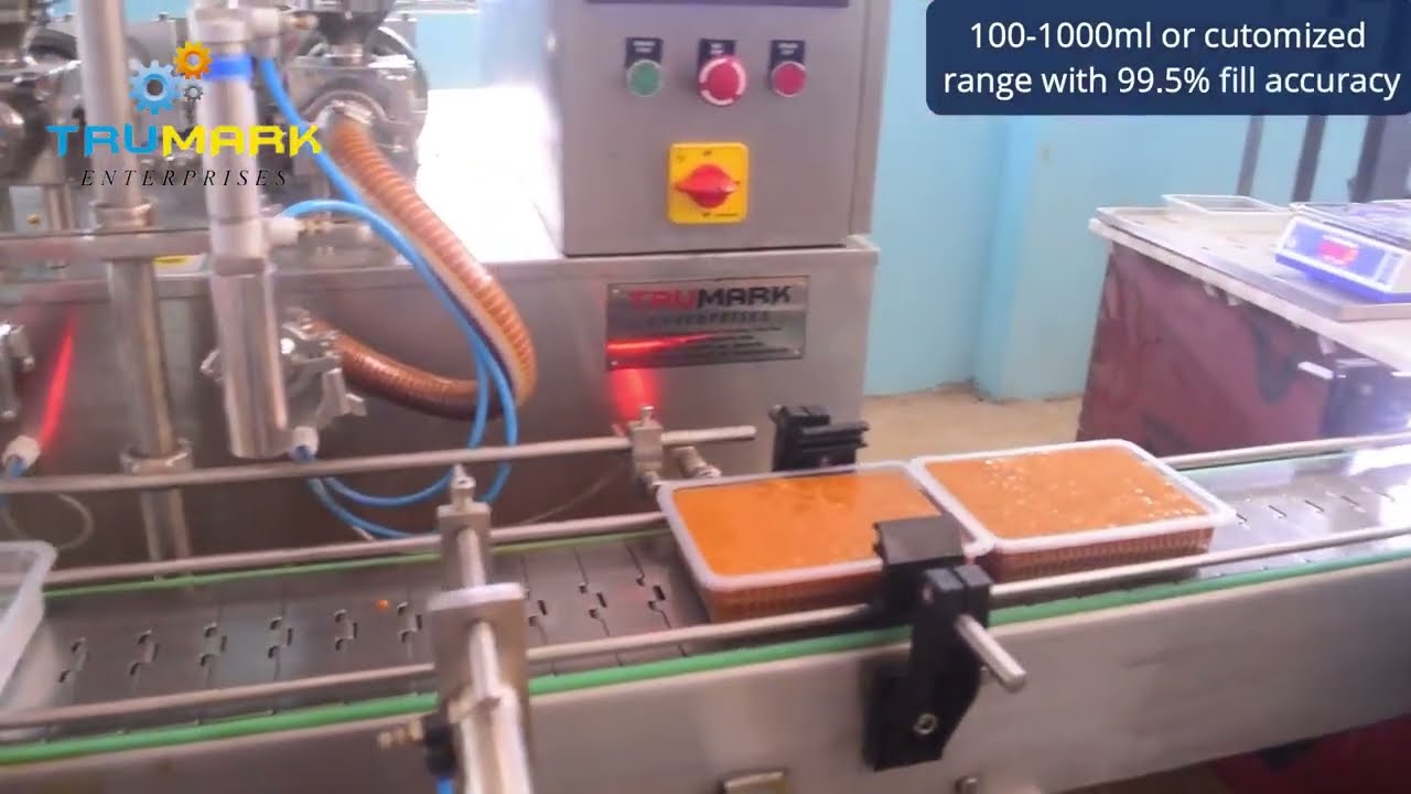 hot jaggery paste filling machine [tray packing] - YouTube
