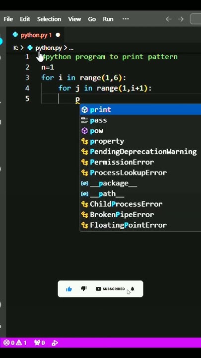 Python Program To Print Pattern Patternprinting Pattern Patternprogram Pythonprogramming