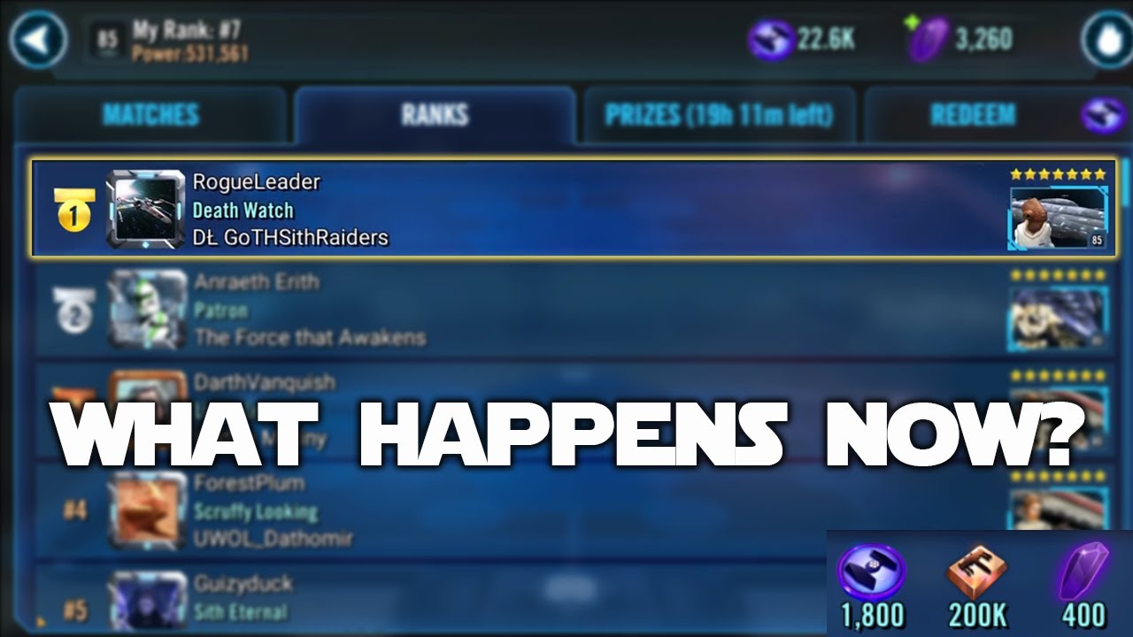 1st Place Payouts, Arena Shards & Discord Servers | SWGOH - YouTube