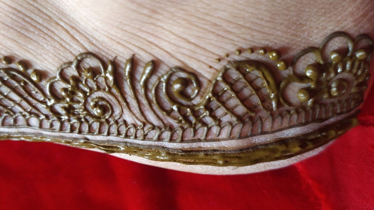 Leg Mehandi Design | Border Mehandi Design | Henna Design | paer ki ...
