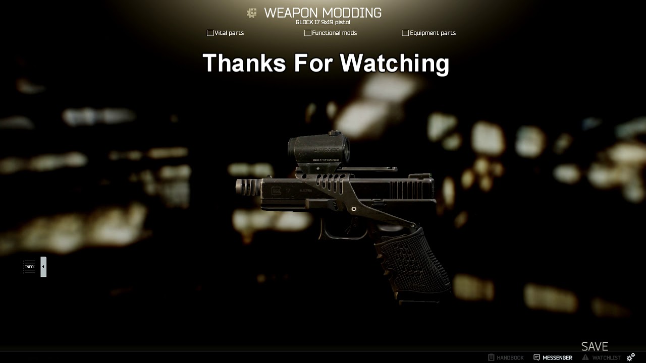 Escape From Tarkov | Glock 17 9x19 Pistol Mods | Pre-Release - YouTube