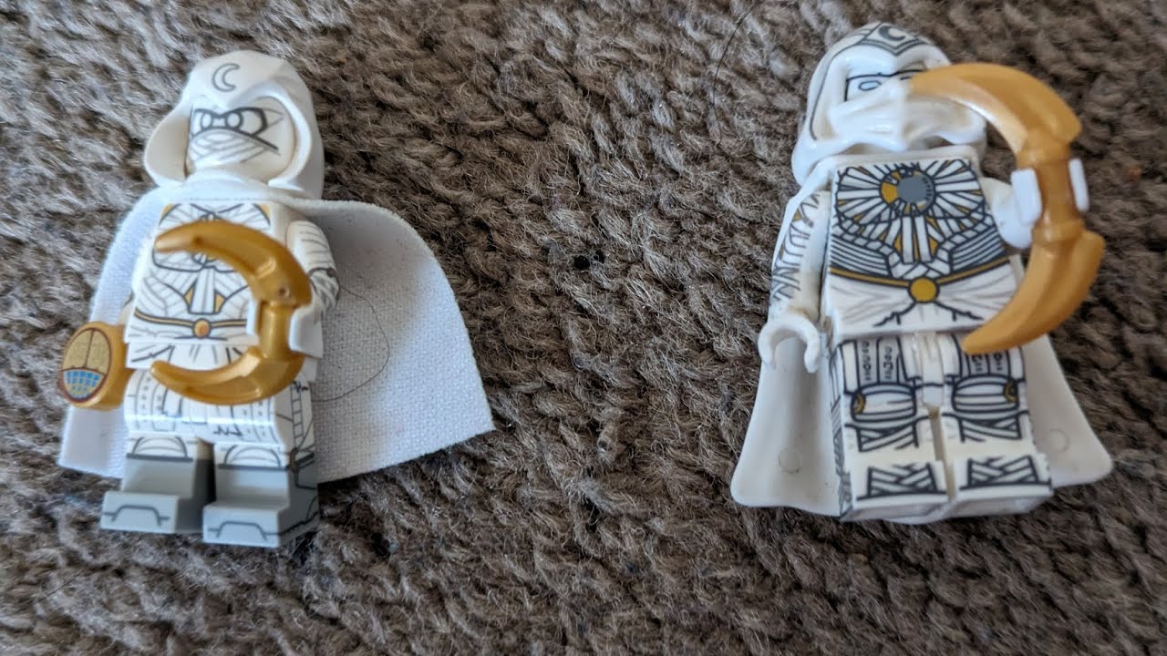 Lego Moon Knight minifigure vs Custom Figure - YouTube
