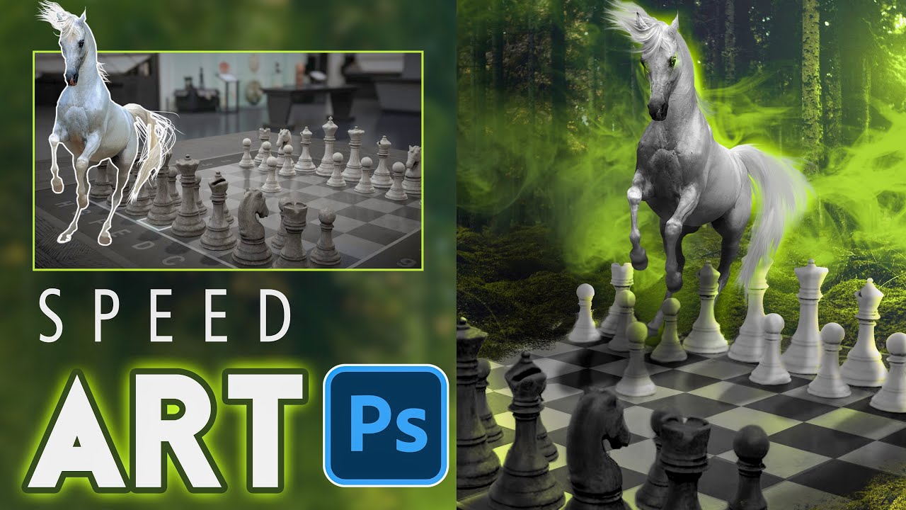 Real horse in chess | photoshop manipulation |tutorial - YouTube