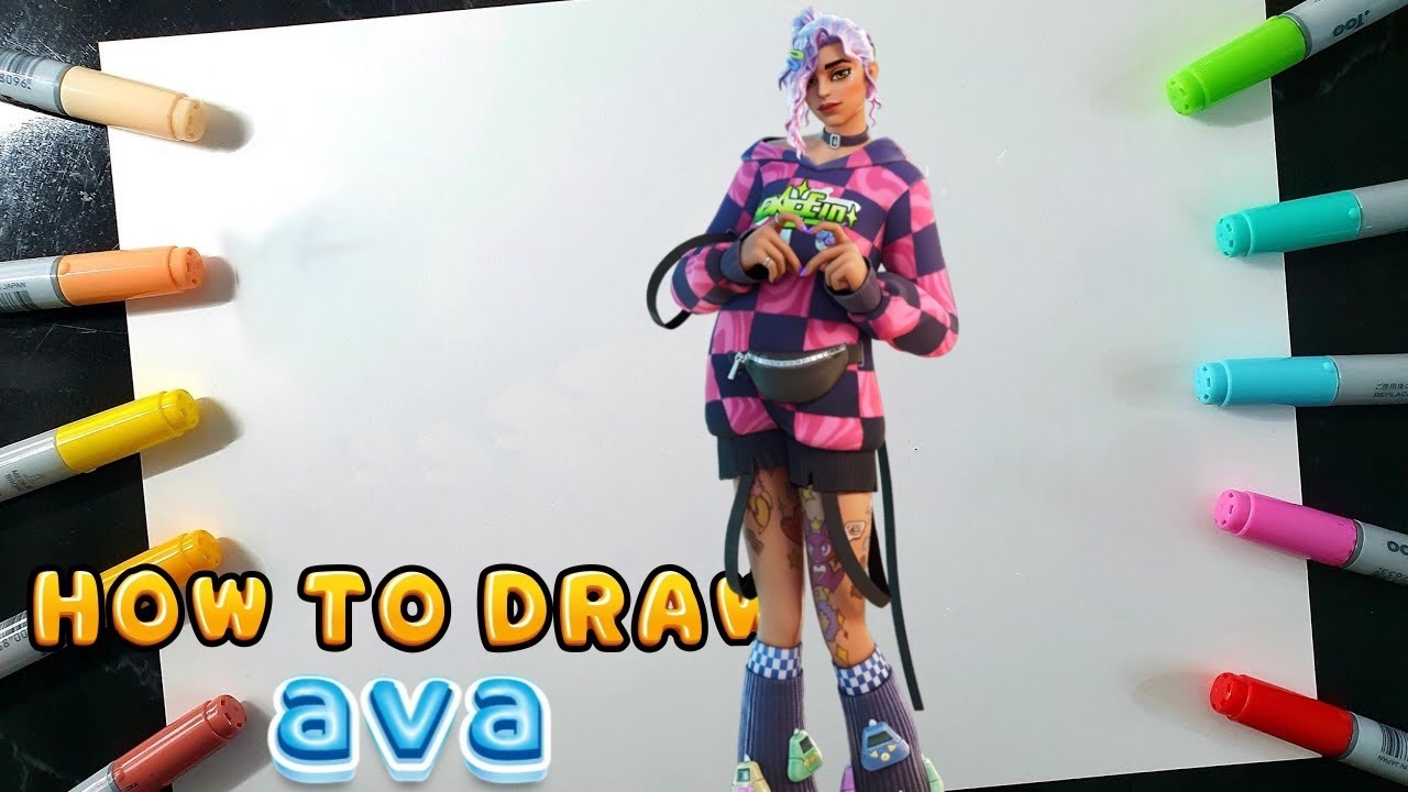 How to draw Ava from Fortnite Season 4 - YouTube