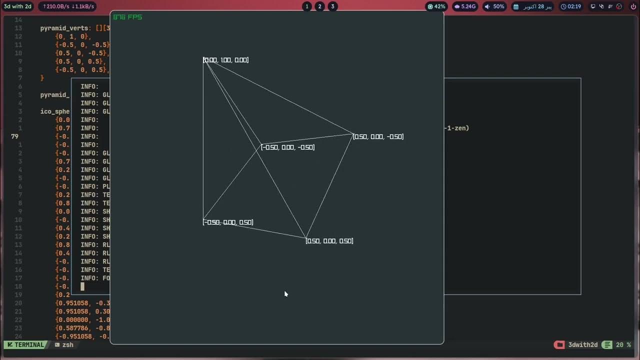Simple 3d projection with raylib and odin - YouTube