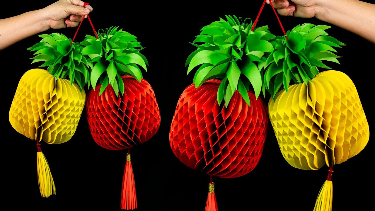 DIY l origami paper lantern diy l how to make a chinese paper lantern ...