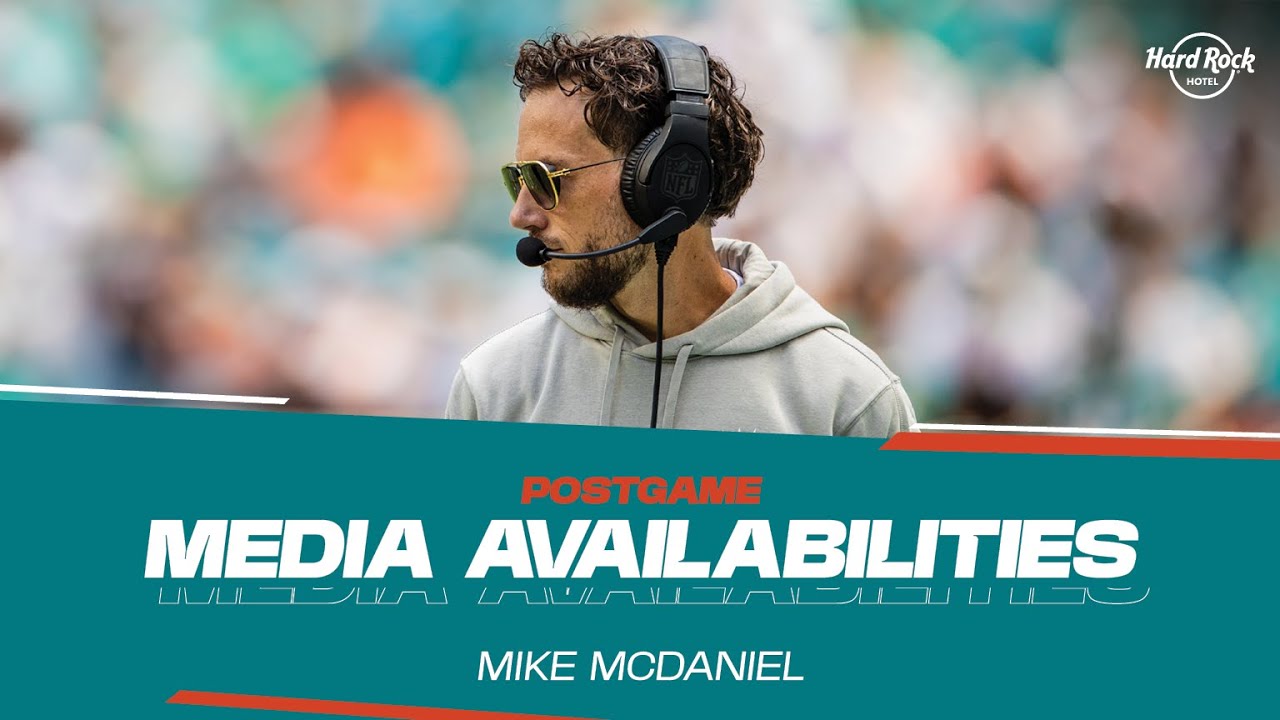 Coach Mike McDaniel meets with the media after #JAXvsMIA | Miami Dolphins - YouTube