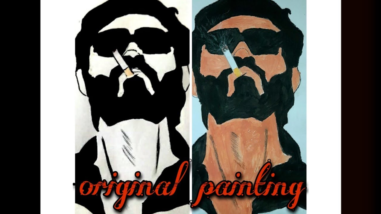 How to draw the ACTOR DHANUSH face🎭# easy steps - YouTube