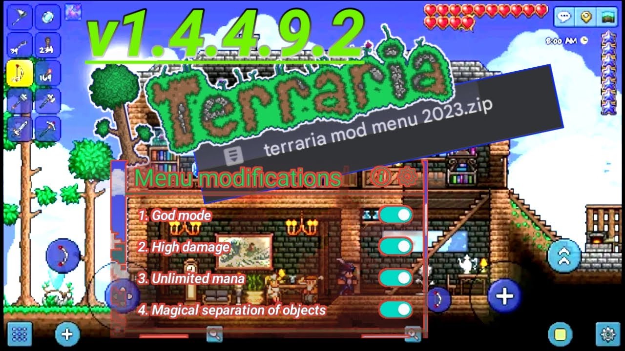 terraria v1.4.4.9.2 mod menu download Android & IOS - YouTube