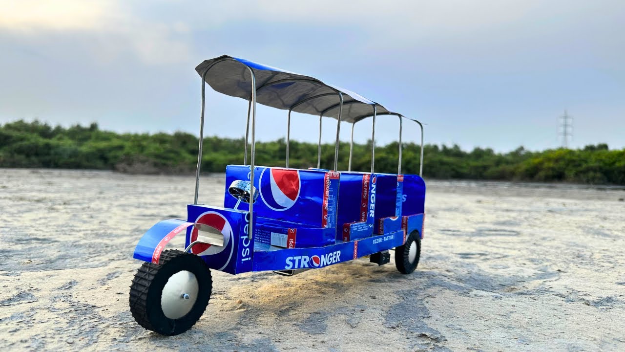 Make A Tuk Tuk Rickshaw With Pepsi Cans - Auto Rickshaw - DIY Cars At ...
