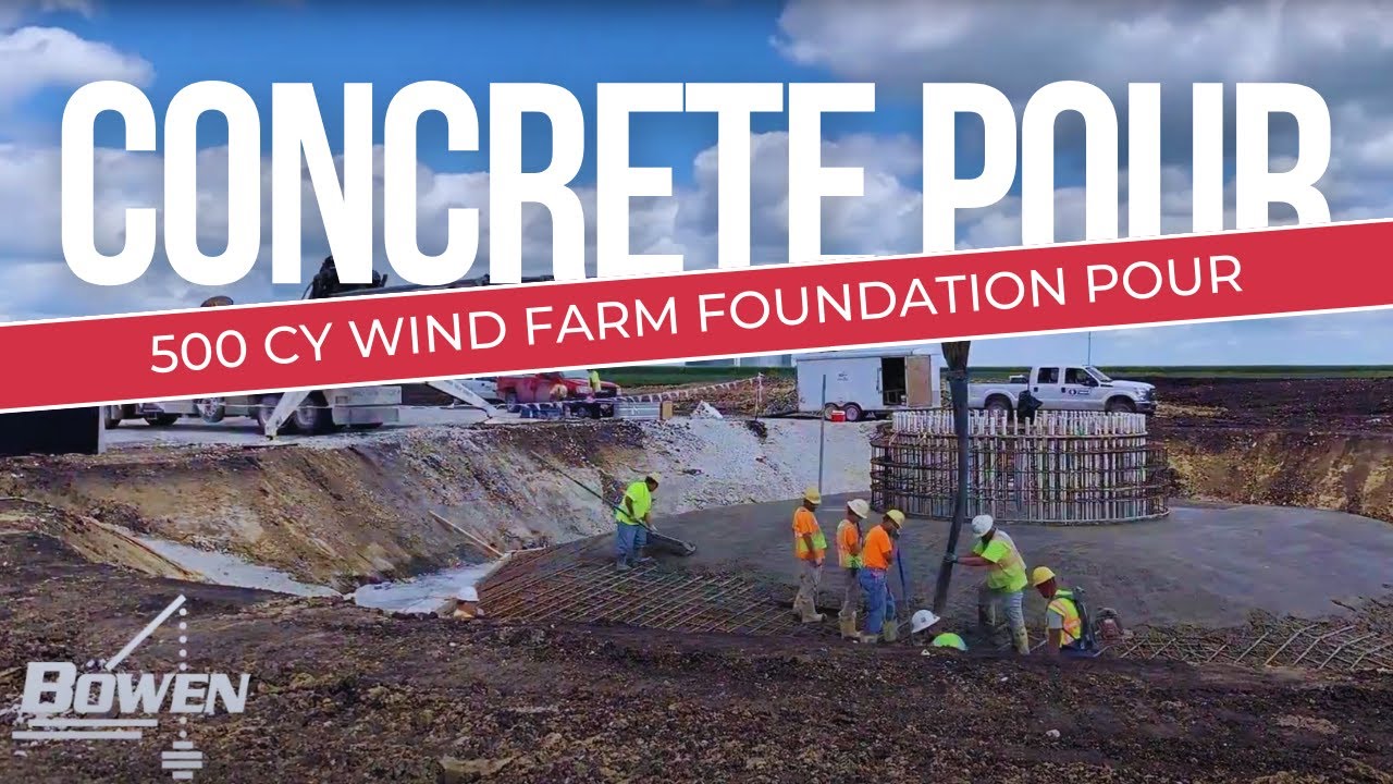 Wind Turbine Foundation Pour - YouTube