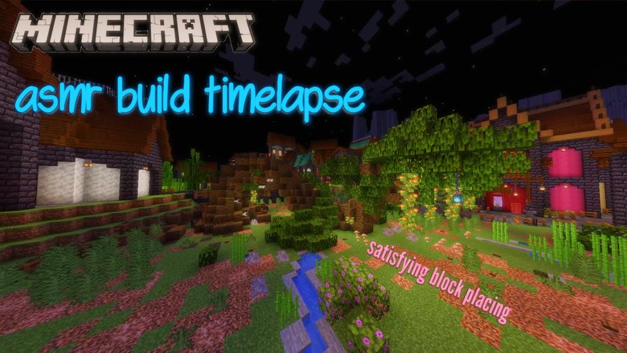 Minecraft timelapse ASMR build ~from flatworld to city - YouTube