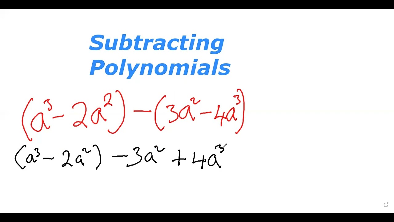 HOW TO SUBTRACT POLYNOMIALS - YouTube