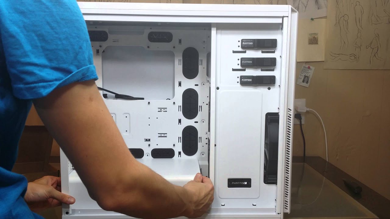 Phanteks Enthoo Pro Series White ATX Full Tower Computer Case 4k - YouTube