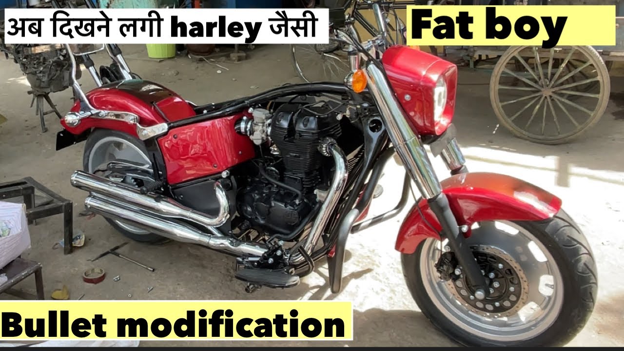 Bullet modification to Harley Davidson fat boy 🔥 | bullet modified | # ...