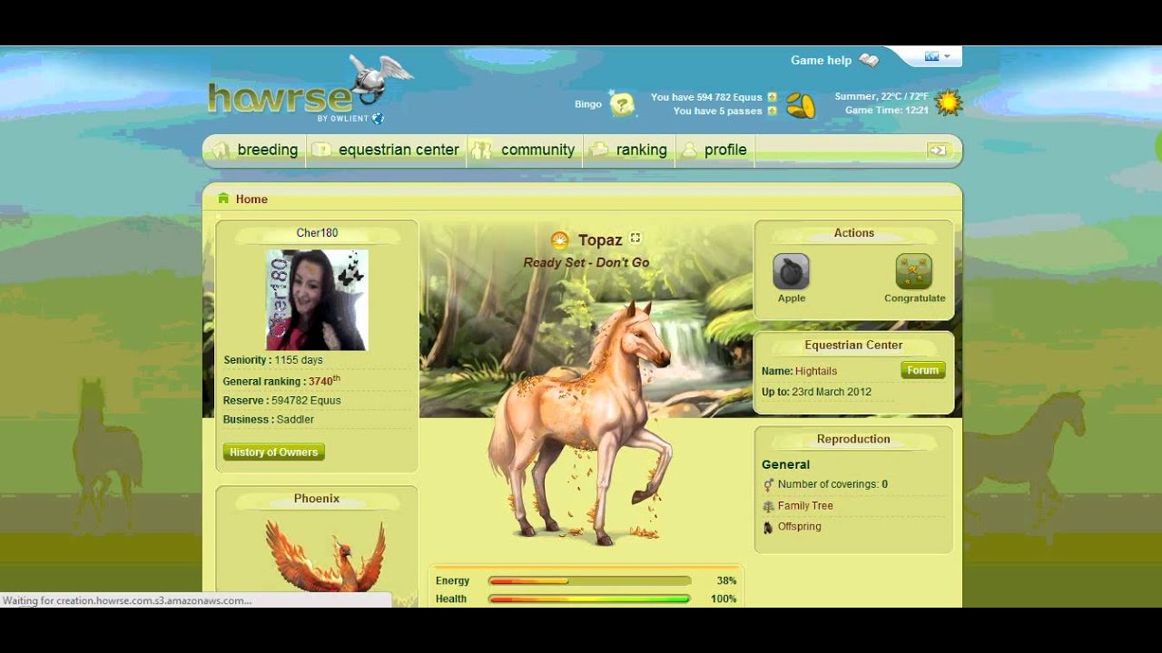 Howrse: Cher180 - How to earn diamonds for FREE! And update on my ...