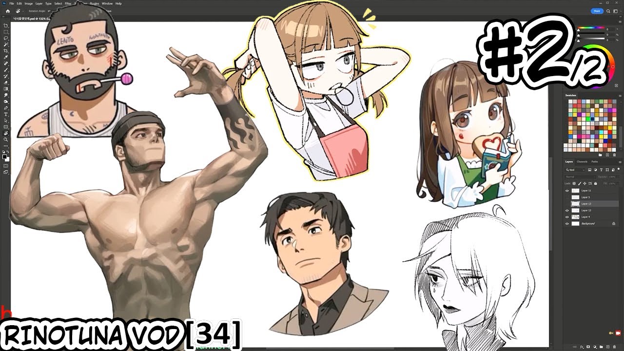 Rinotuna - Real Time Drawing Process - VOD [34] part 2/2 - YouTube