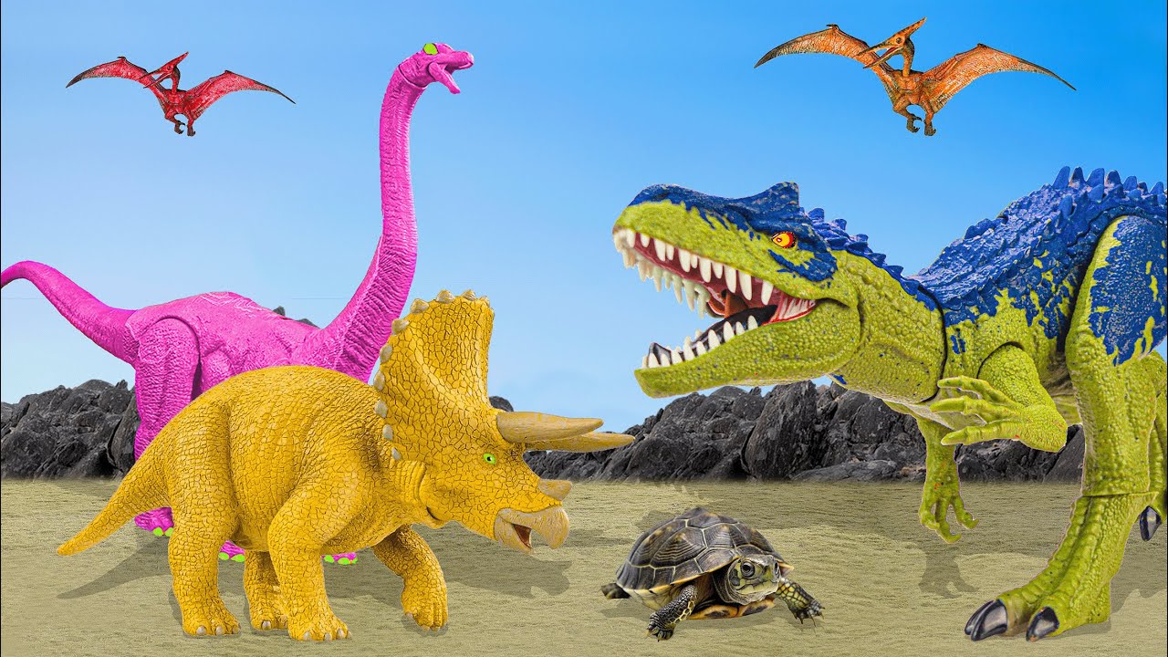 Dino Heroes Unite! T-Rex, Spinosaurus, Triceratops & Tortoise in Hidden ...