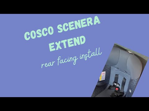 Cosco Scenera Extend Rear Facing Install - YouTube