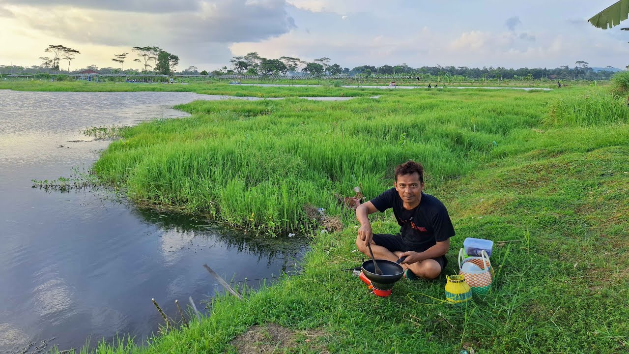 Live...!!! MANCING & MASAK IKAN PREDATOR DI PINGGIR RAWA - YouTube