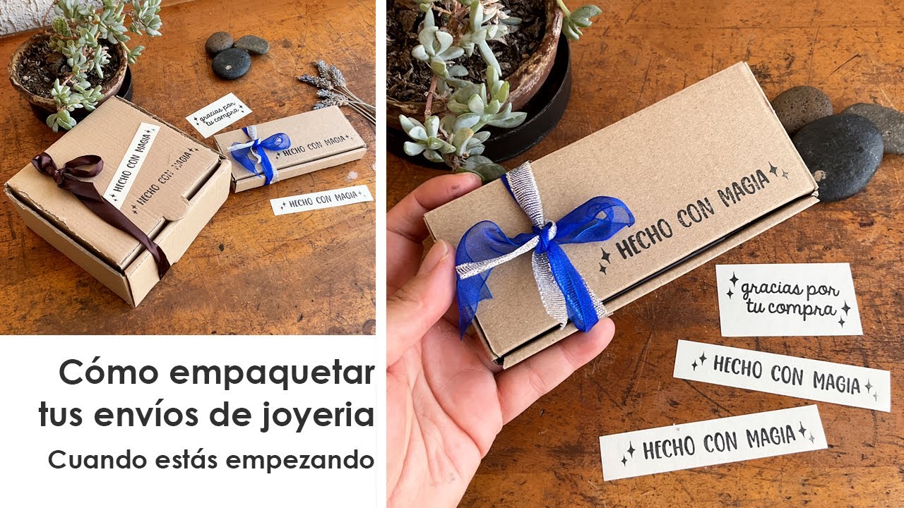 Packaging facil y bonito para Joyería y Accesorios. Empaque para joyería. Empacando envios de ...
