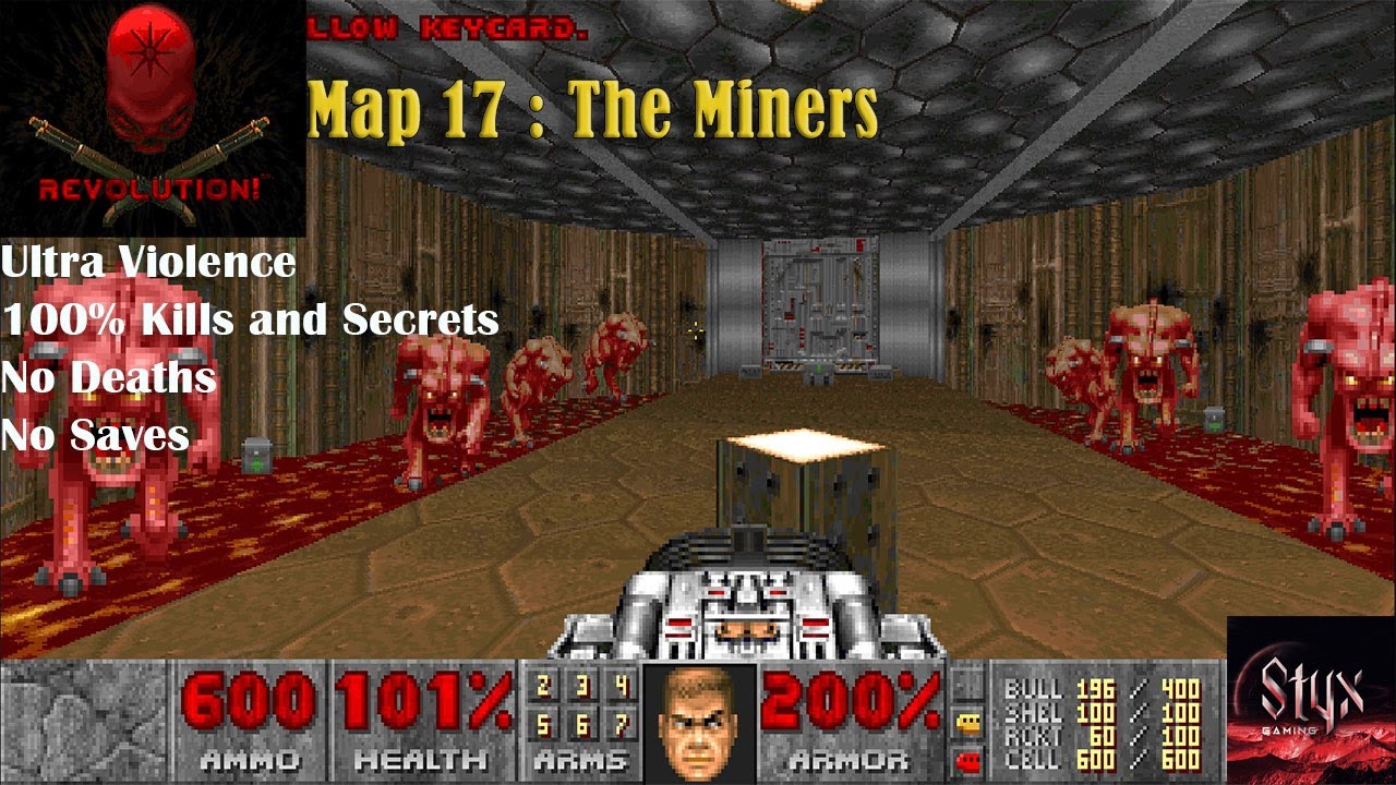 Doom 2 Revolution! Map 17 : The Miners ( Ultra Violence 100% ) - YouTube